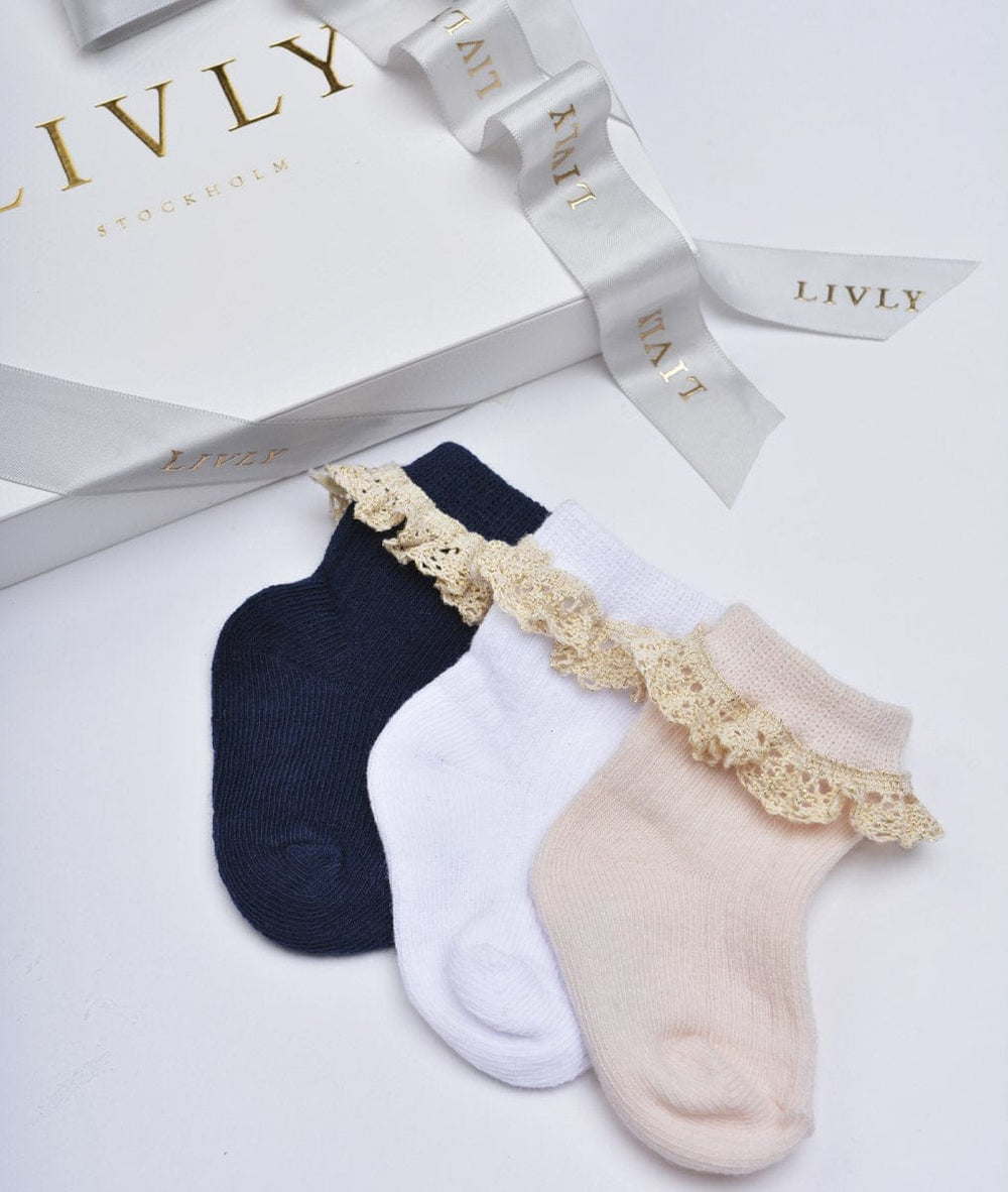 Lace Socks - Light Blue